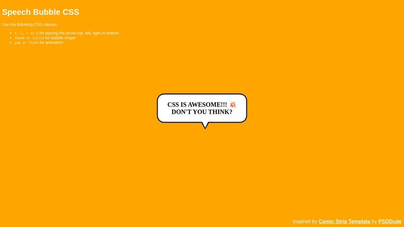 Speech Bubble CSS