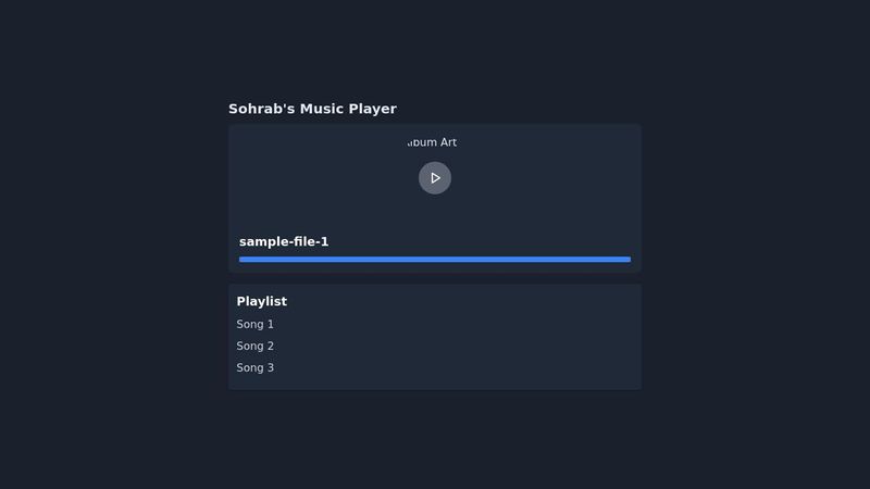 tailwind css / js mp3 player