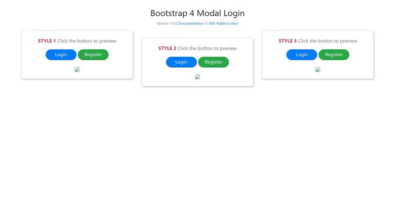 Bootstrap 4 Modal Dark Login and Registration Form