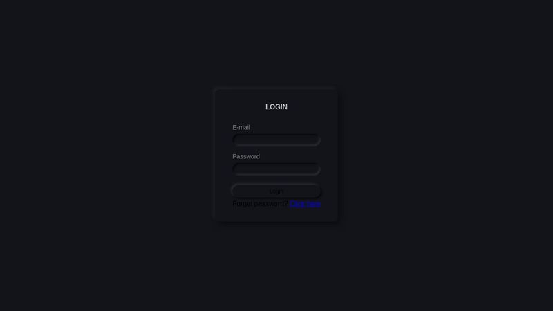 Neomorphic Login Form