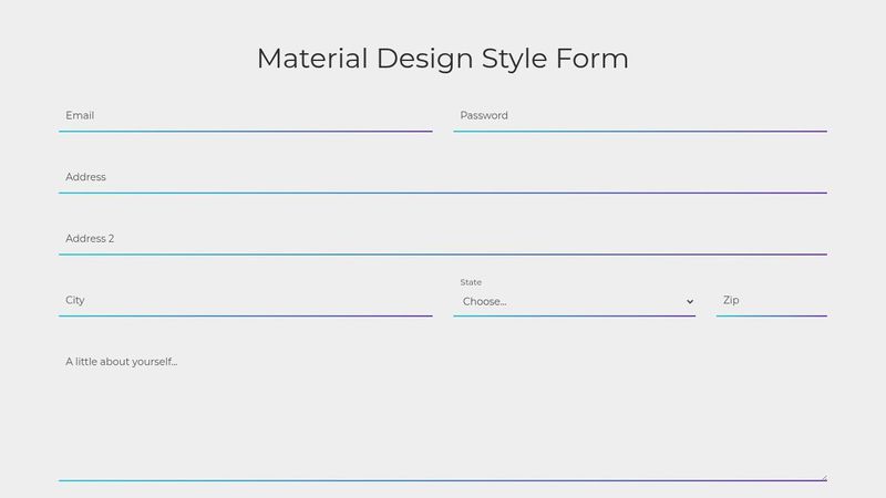 Bootstrap 4 Material Design Forms