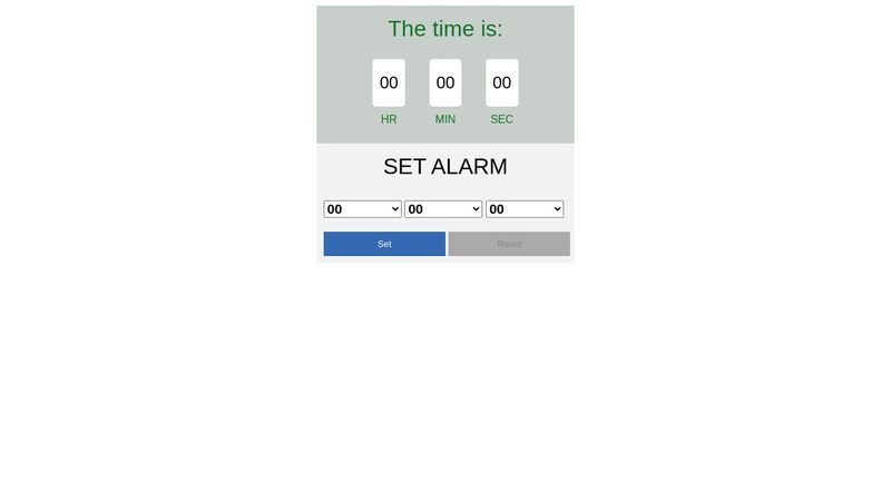 Vanilla JS Alarm Clock