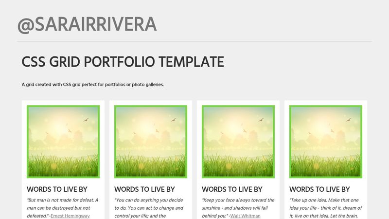 CSS Grid Portfolio Gallery
