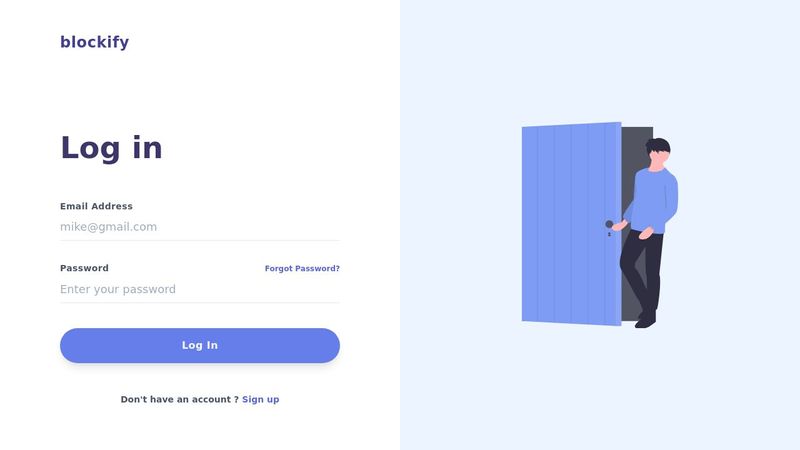 Responsive Login Form Page built with tailwind css