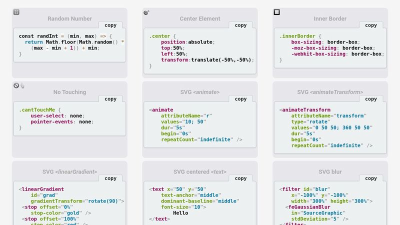 ️ Helpful Code Snippets