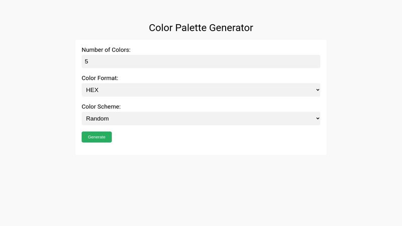 Color Palette Generator