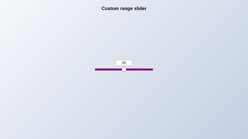 custom range slider