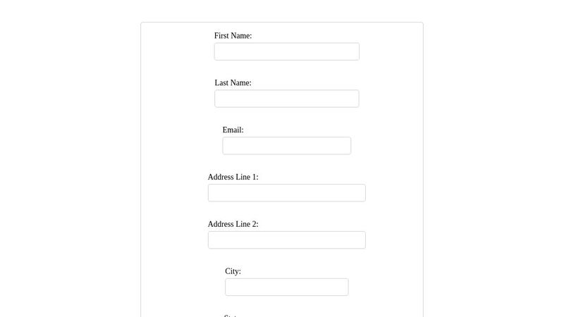 React Checkout Form