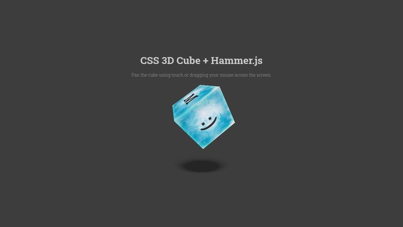 CSS 3D Cube + Hammer.js
