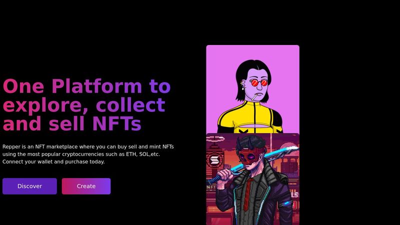 NFT Hero Section Tailwindcss