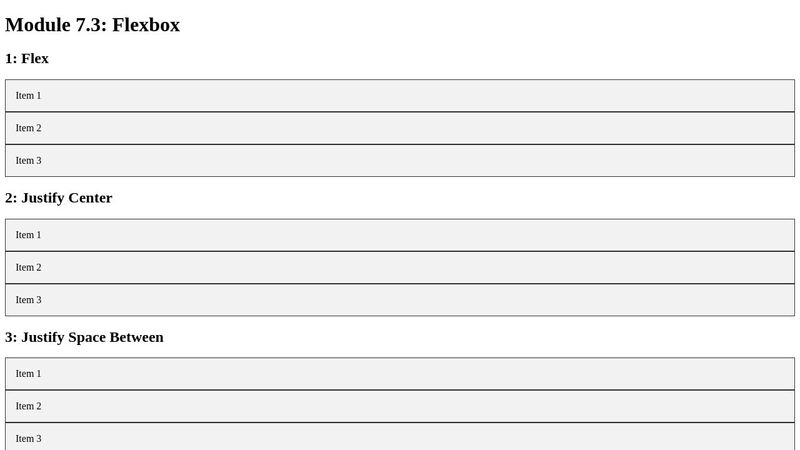 Module 7.3: Flexbox