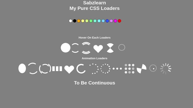 Pure CSS Loaders