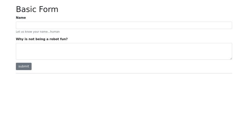 Bootstrap 5 - Basic Form