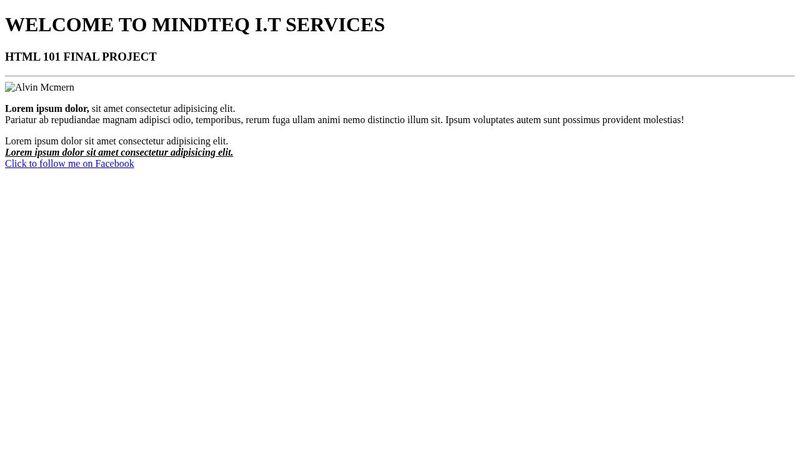 HTML 101 FINAL PROJECT