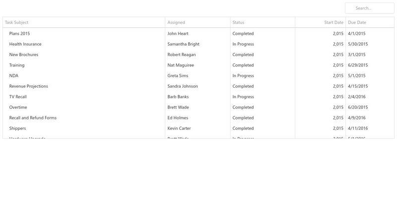 Using Search Panel - DevExtreme Tree List