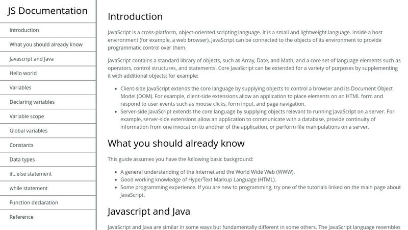 JS Documentation