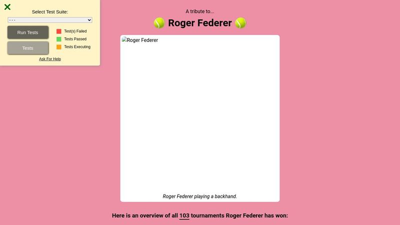 freeCodeCamp: Tribute Page