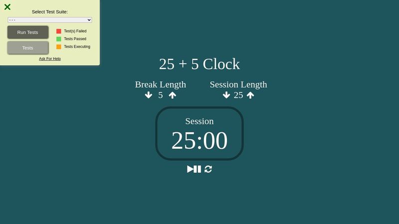 React 25 + 5 clock