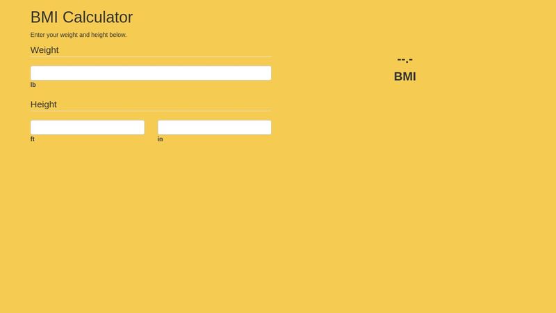 React BMI Calculator
