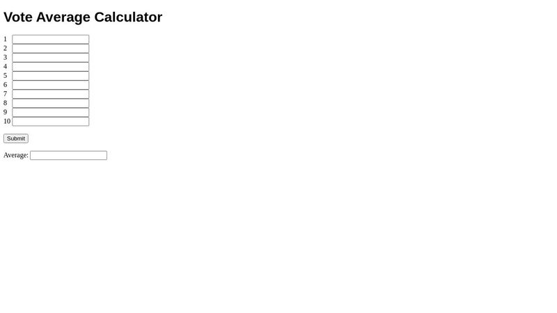 Vote Average Calculator vote-average-calculator