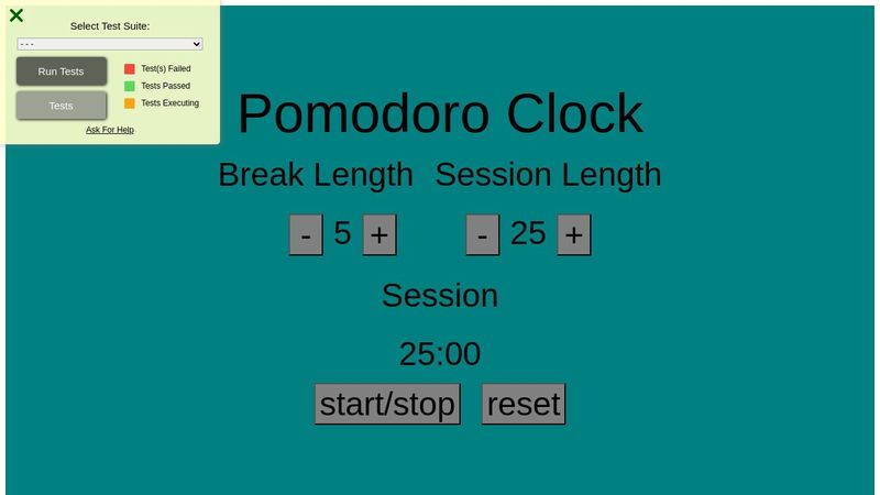FreeCodeCamp - Pomodoro Clock