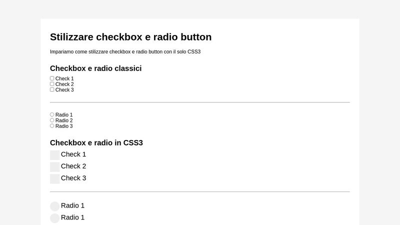 CSS3 styling checkbox and radio button