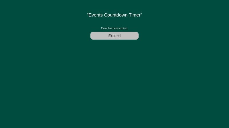 Countdown Timer Vue Component
