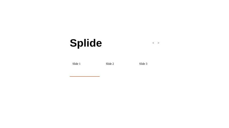 Splide (custom slider with progress-bar and buttons)