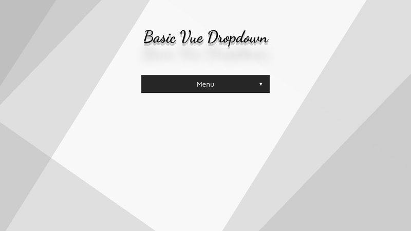 Basic Series | Vue Dropdown