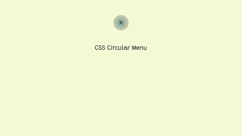 CSS Circular Menu