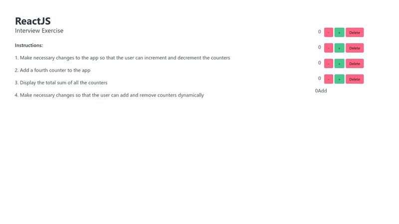 ReactJS Interview Exercise