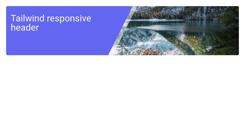 Responsive header in Tailwind CSS