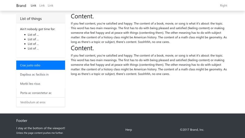Bootstrap 4 footer fixed with flexbox (auto height)