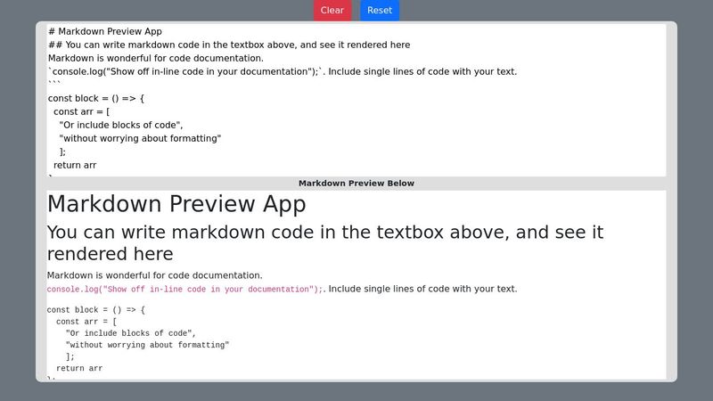 Markdown Previewer