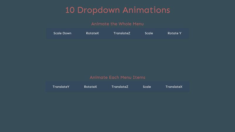 Dropdown Animations With Css Transforms 5286