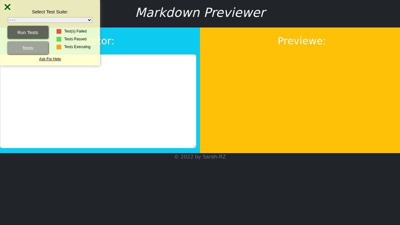 Markdown Previewer - Java Script & Bootstrap