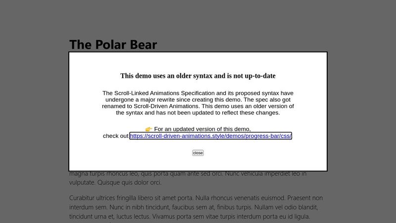 Scroll-Linked Animations: Progress Bar (CSS scroll-timeline 2022 Version // Extended Syntax 1)