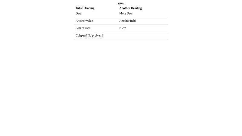 Minimalistic tables - HTML + CSS