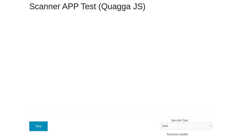 Scanne App Test (QuaggaJS)