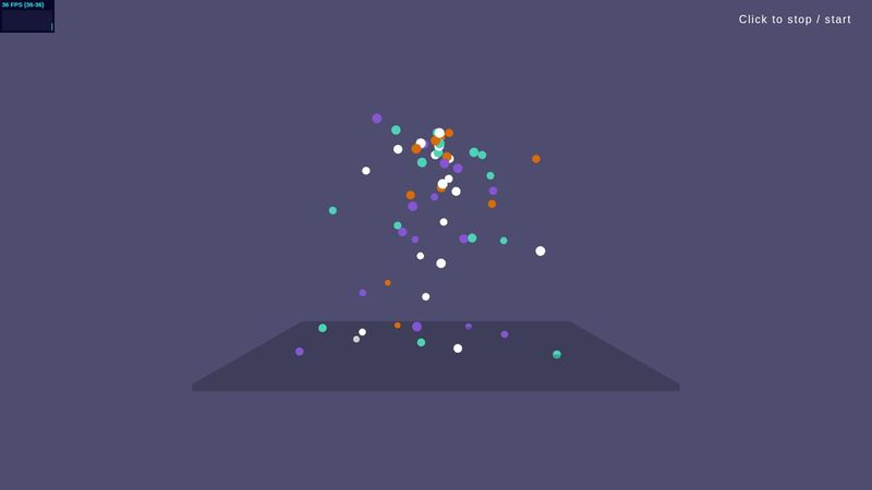 Gravity simulation - three.js