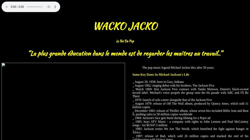 Tribute to WACKO JACKO