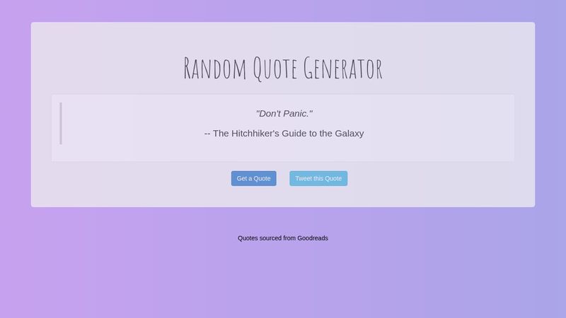 freecodecamp -- random quote generator