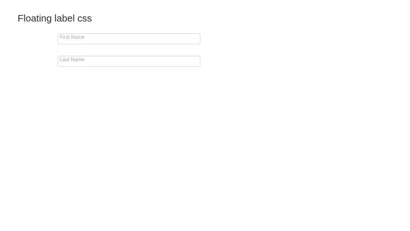 simple floating label
