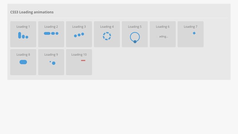 CSS3 Loading animations