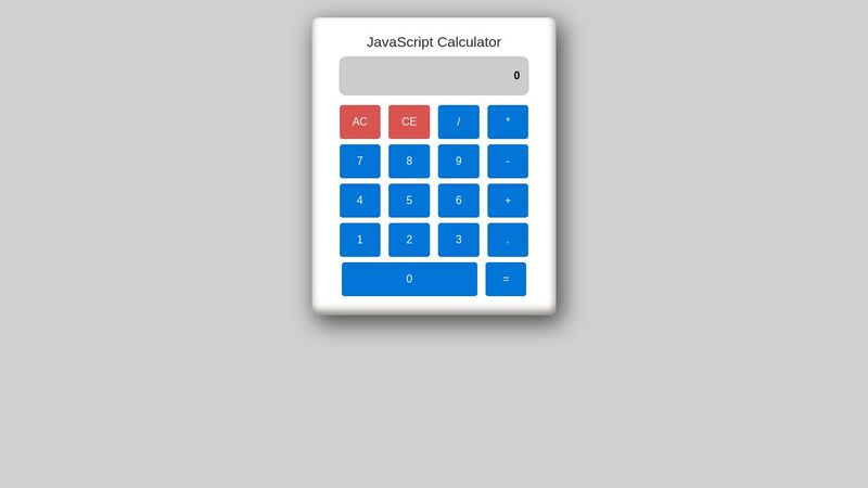 Javascript Calculator (Free Code Camp Project)