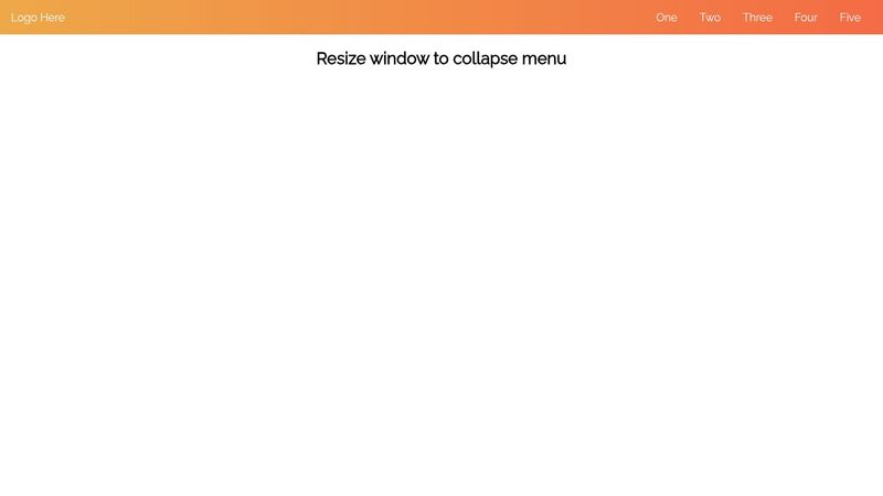 Pure CSS responsive menu