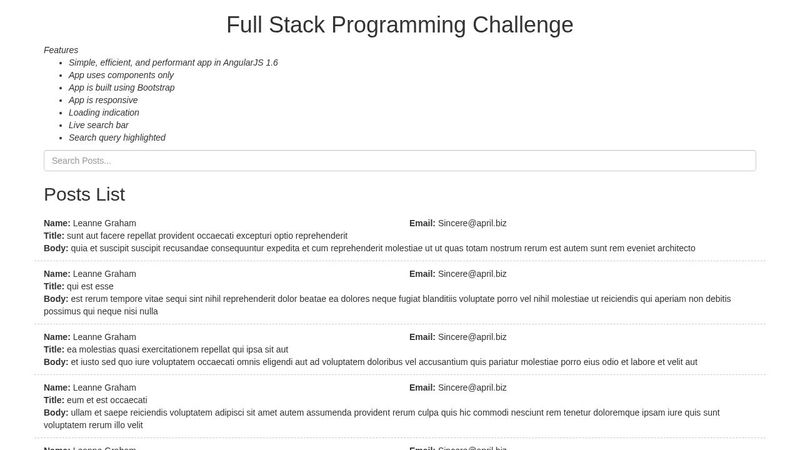 CodePen - Full Stack Programming Challenge