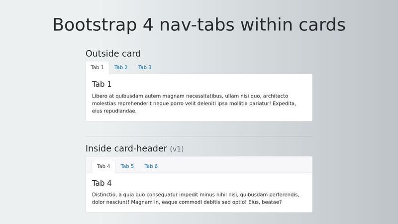 Bootstrap 4 nav-tabs within cards