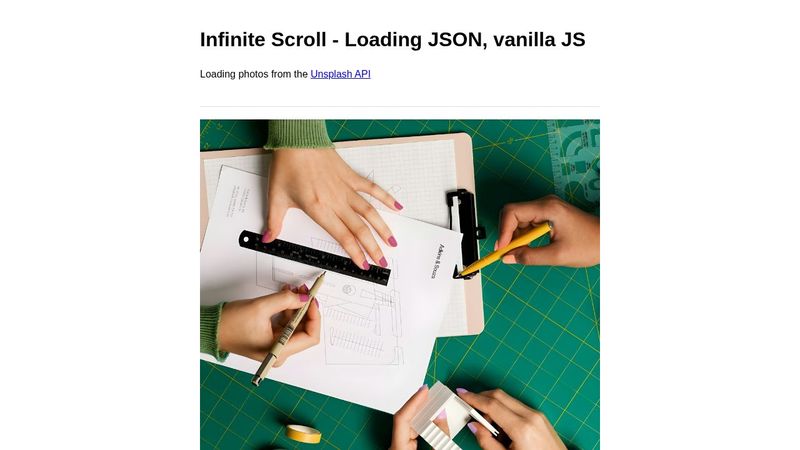 Infinite Scroll - Loading JSON, vanilla JS