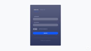 Log in/Sign up screen animation